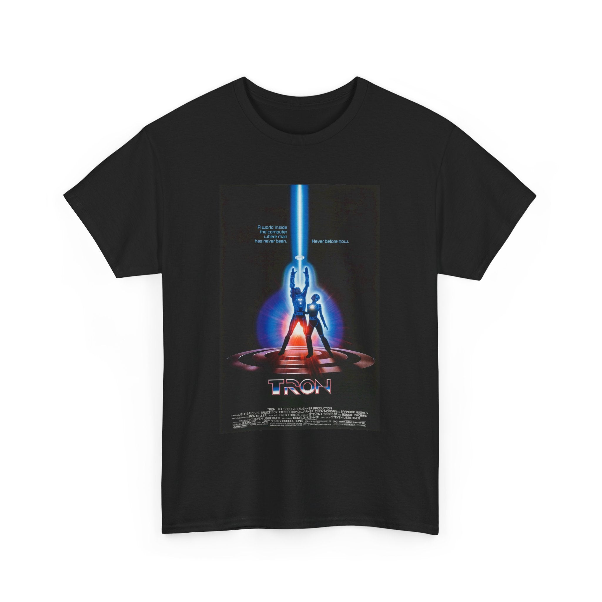TRON Movie Poster Tee – Neon Sci-Fi Arcade Style Retro 80s – commodore4ever